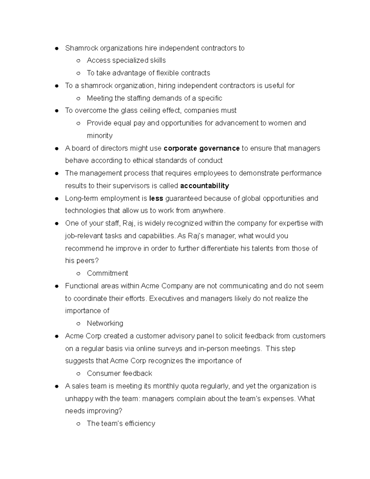 OBM Notes - Shamrock organizations hire independent contractors to ...