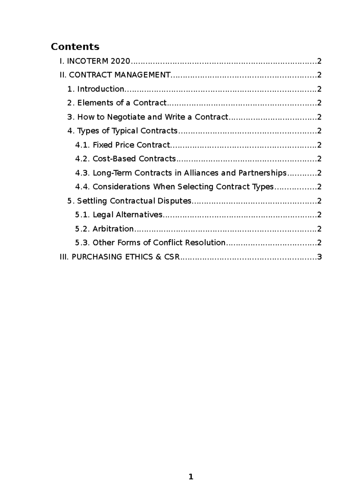 Chapter-5 - Contents I. INCOTERM - Studocu