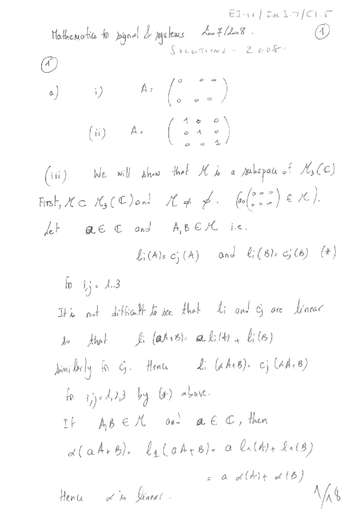 Exam 2008, answers - EE3-10 - Studocu