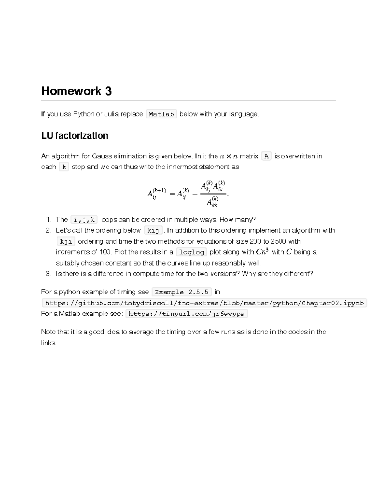 Homework 4 - If you use Python or Julia replace Matlab below with your ...