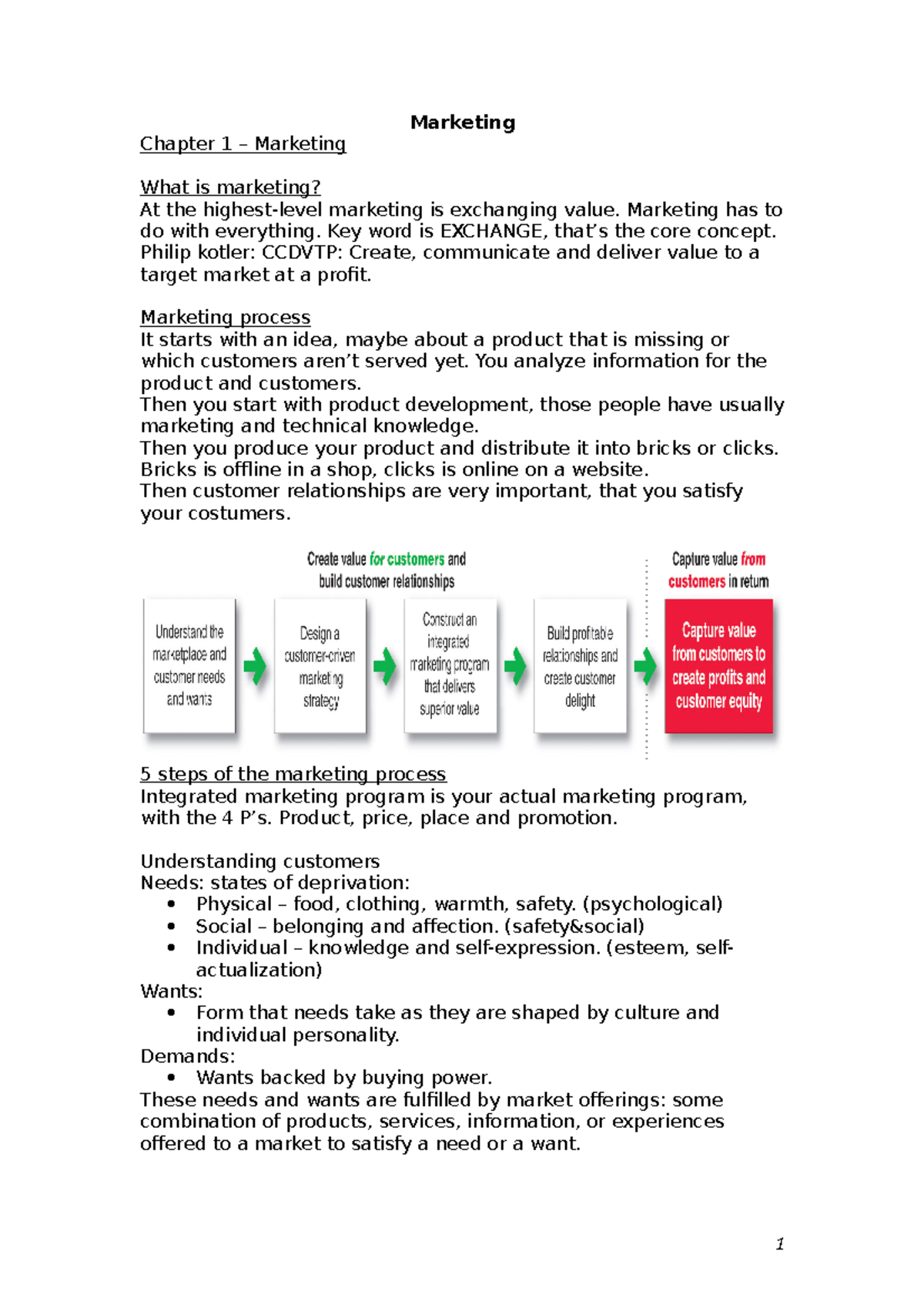 Marketing - Marketing Chapter 1 – Marketing What is marketing? At the ...