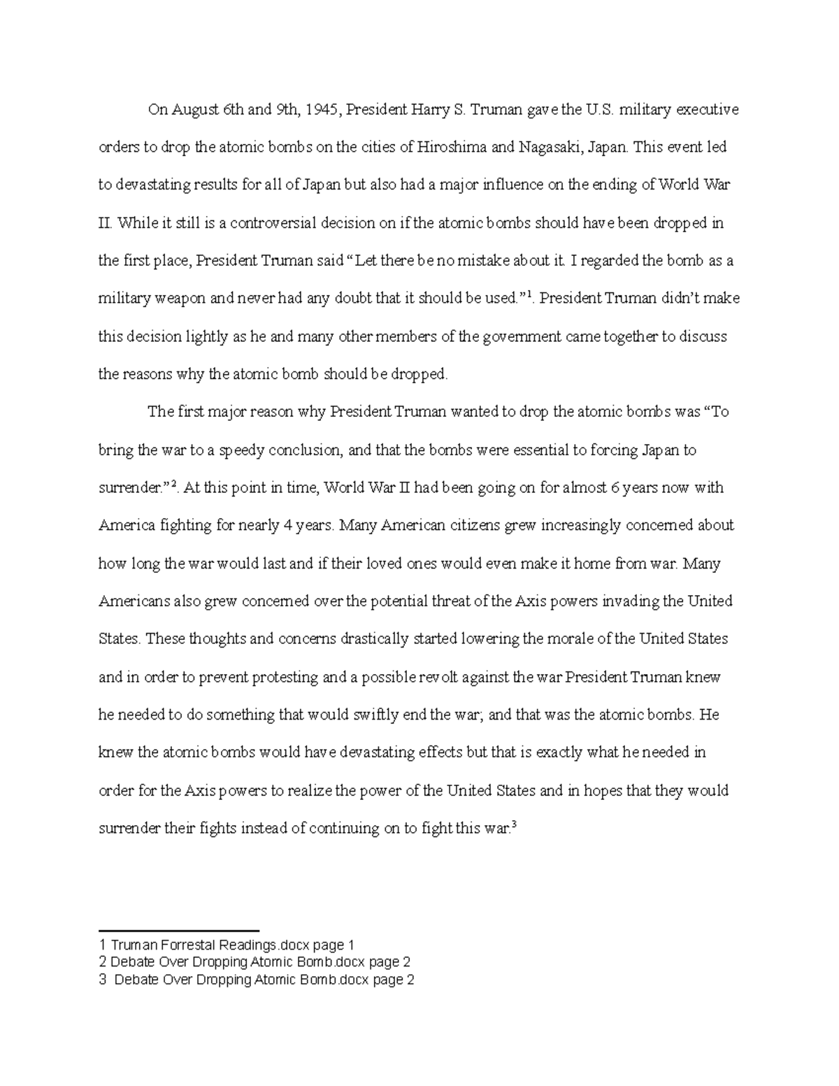 Truman Atomic bomb - On August 6th and 9th, 1945, President Harry S ...