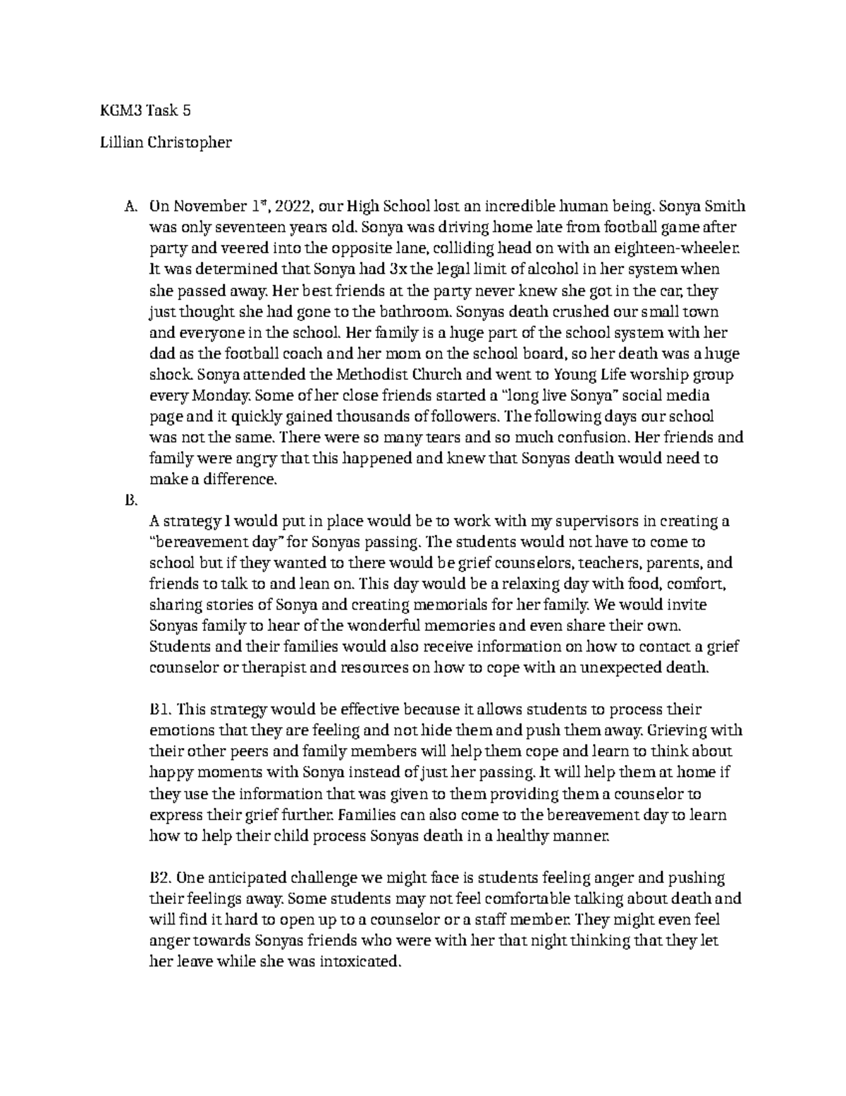 Task 5 - Help for notes - KGM3 Task 5 Lillian Christopher A. On ...