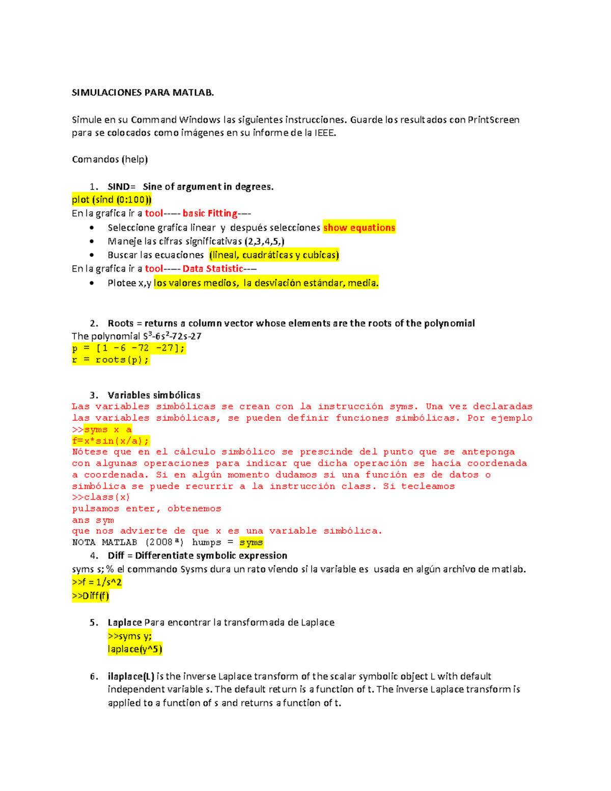 LAB 01 Control basico Comandos Matlab y Labview - SIMULACIONES PARA MATLAB. Simule en su Command ...