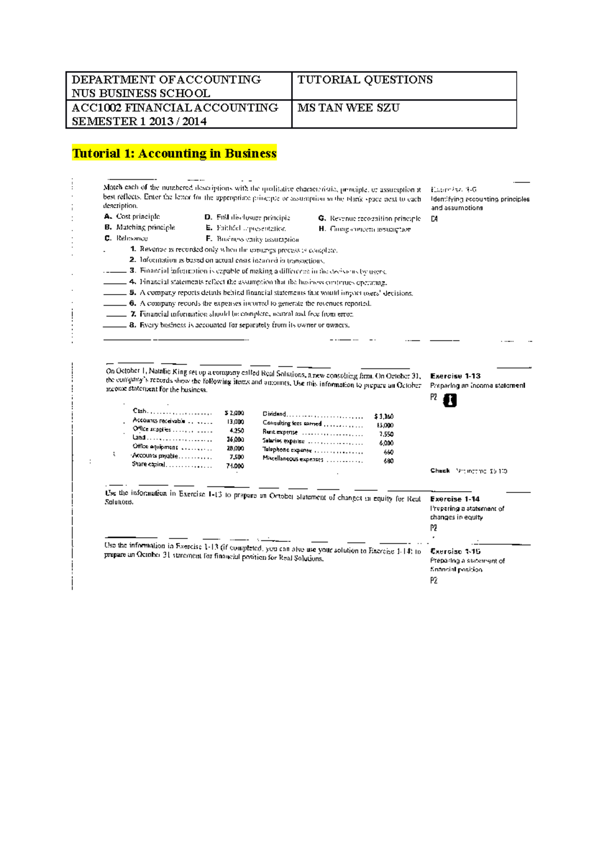 ACC1002 Tutorial (AY2013 2014 ) - DEPARTMENT OF ACCOUNTING NUS BUSINESS ...
