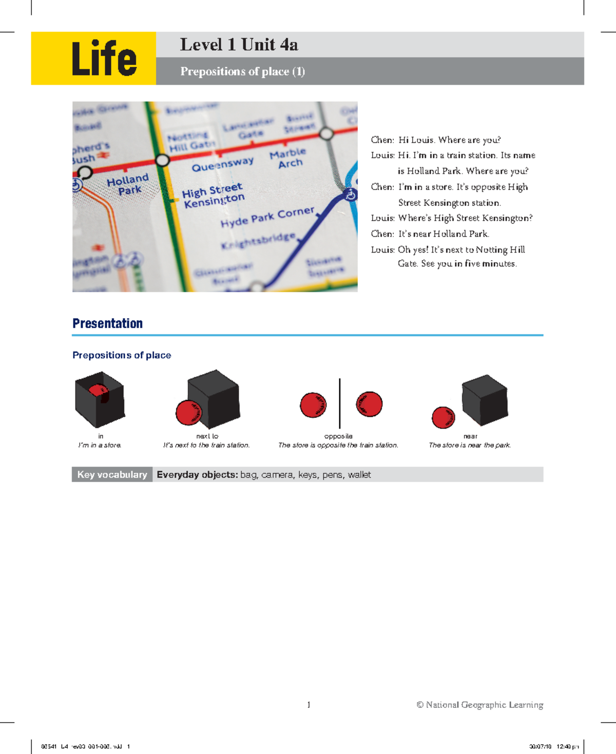 86541 Level 1 GW 04a-1 - Ingles - 1 © National Geographic Learning Life Presentation ...