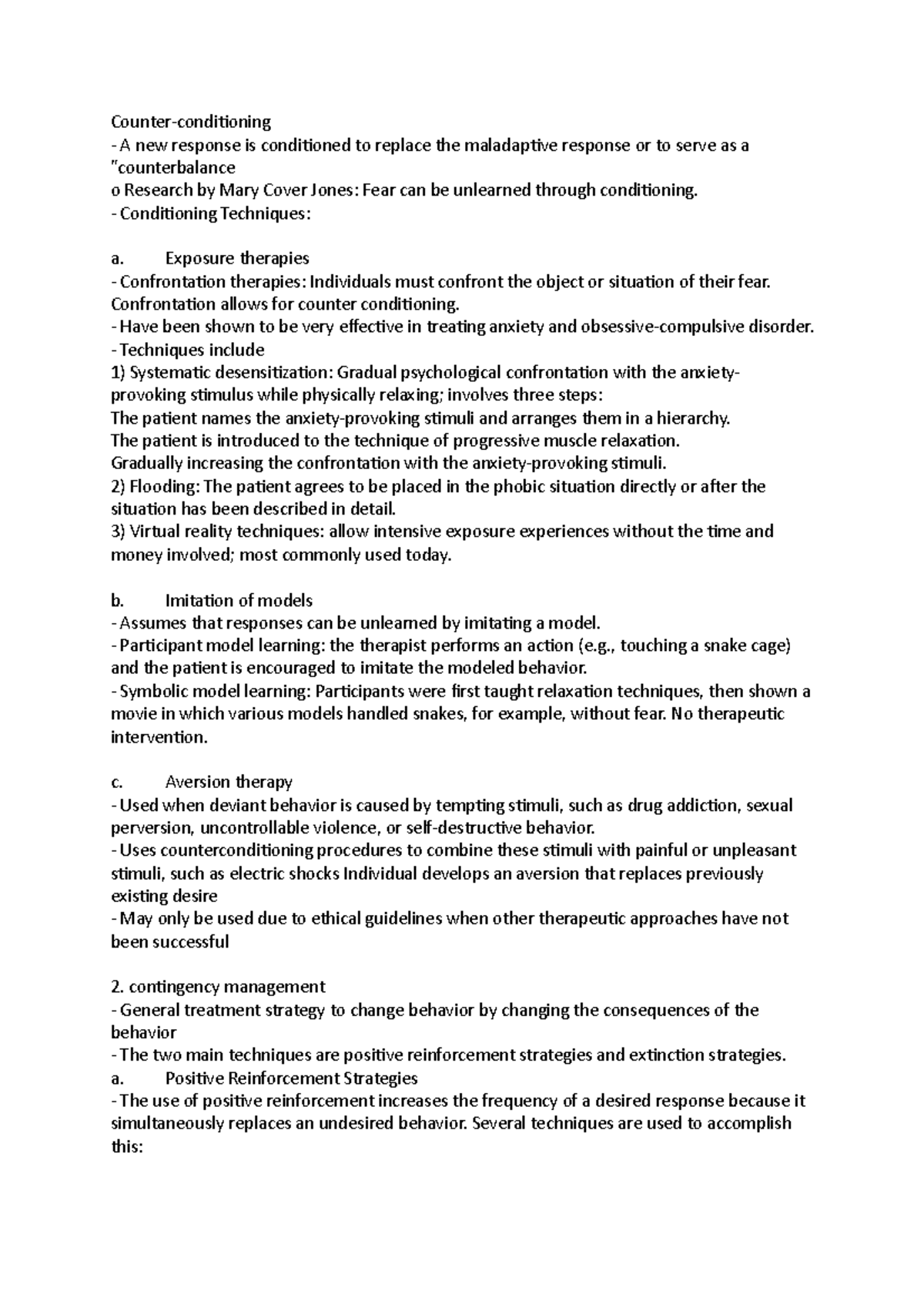 Counter - Social Psychology - Counter-conditioning A new response is ...