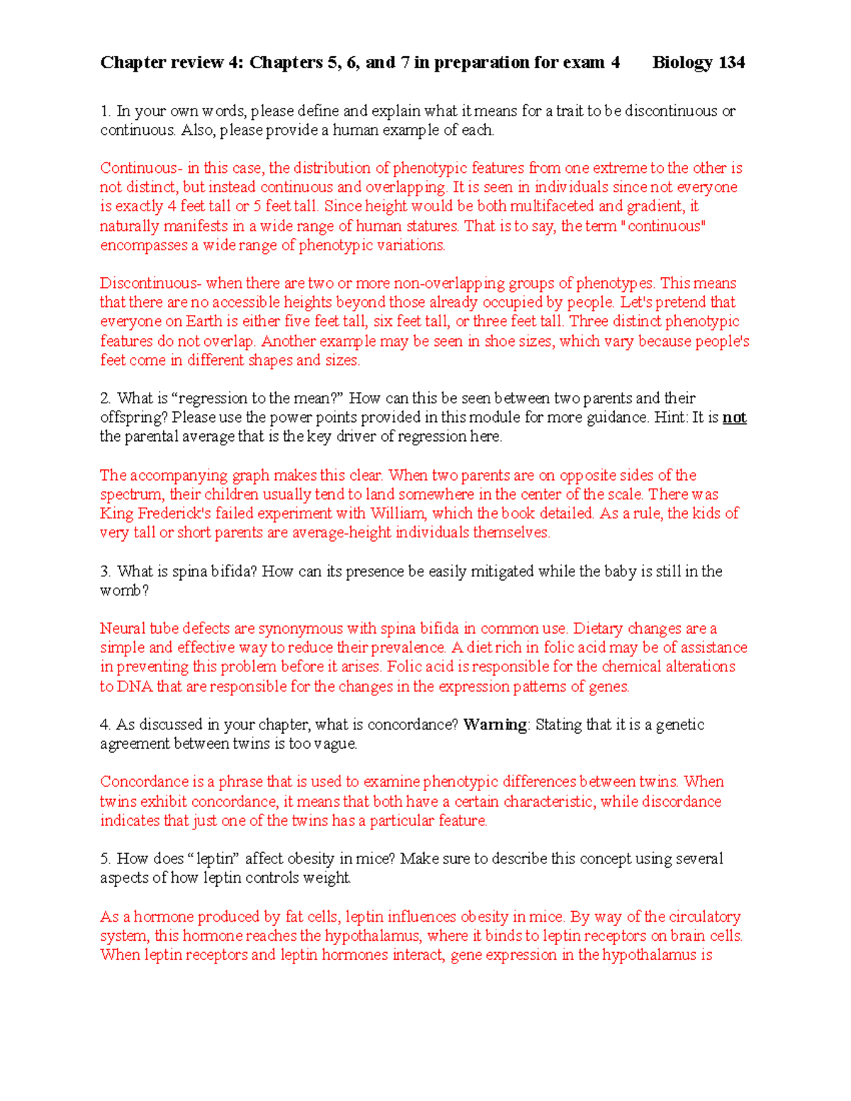 Chapter 4 Review - Chapter review 4: Chapters 5, 6, and 7 in ...