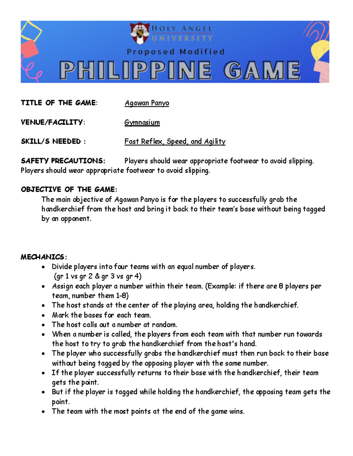 -395191100 Proposed-Modified-Phil-Game - TITLE OF THE GAME: Agawan ...
