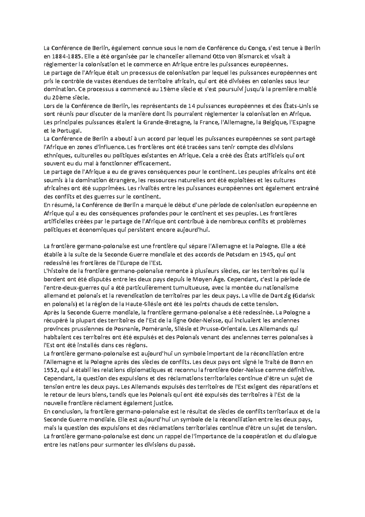 La Conférence de Berlin - La Conférence de Berlin, également connue ...