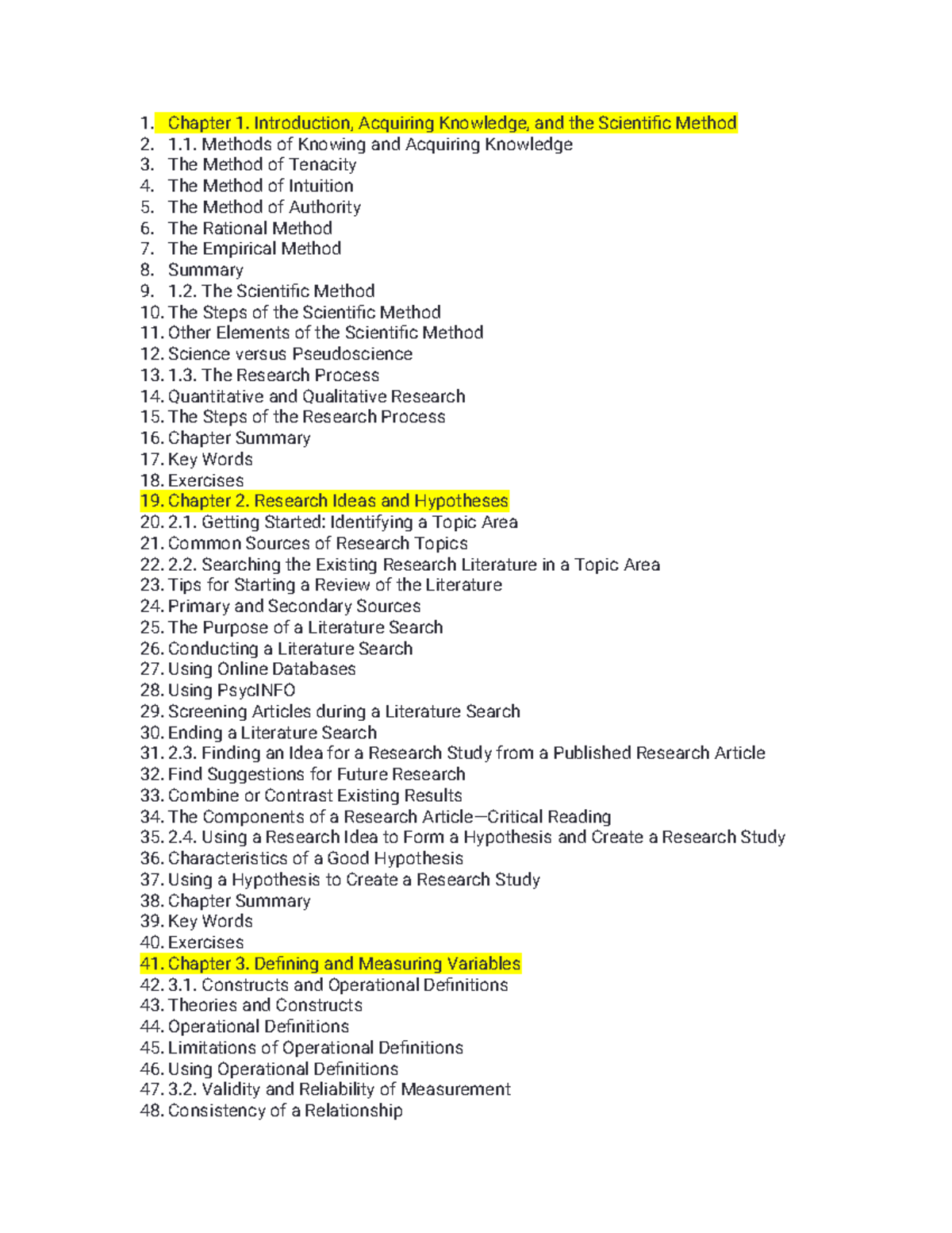 table of contents - Chapter 1. Introduction, Acquiring Knowledge, and ...