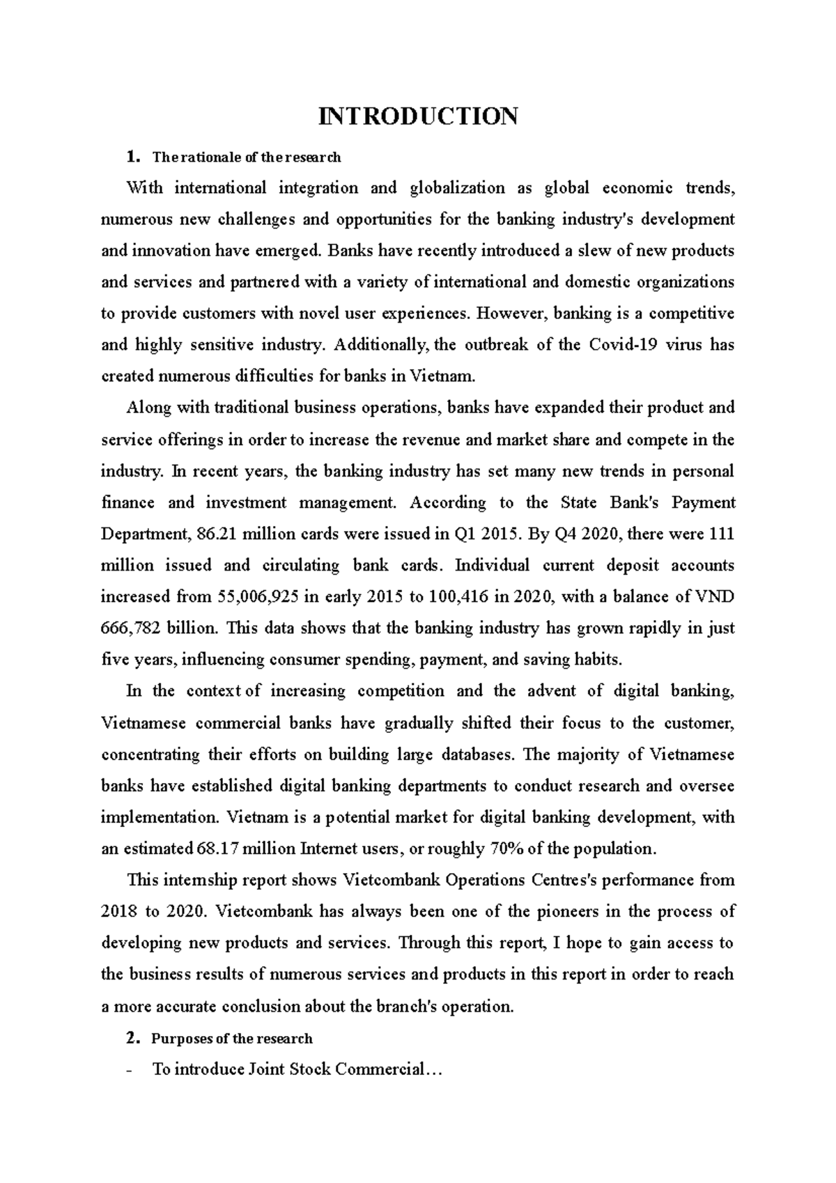 Introduction - FINANCE - INTRODUCTION The rationale of the research ...