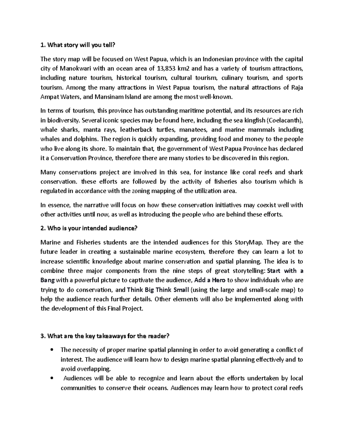 Final Project Proposal - What story will you tell? The story map will ...