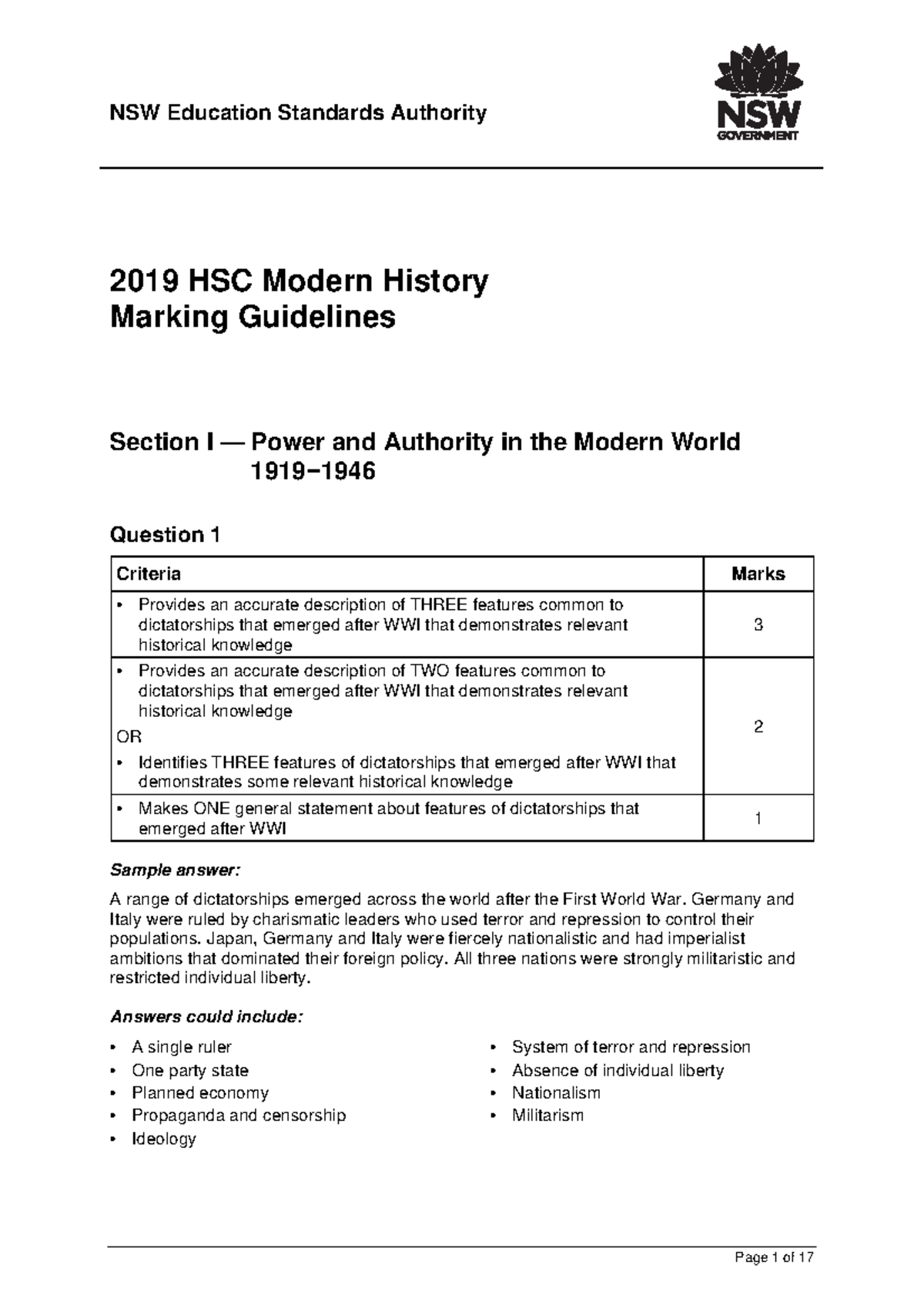 2019 hsc modern history mg - NSW Education Standards Authority 2019 HSC ...