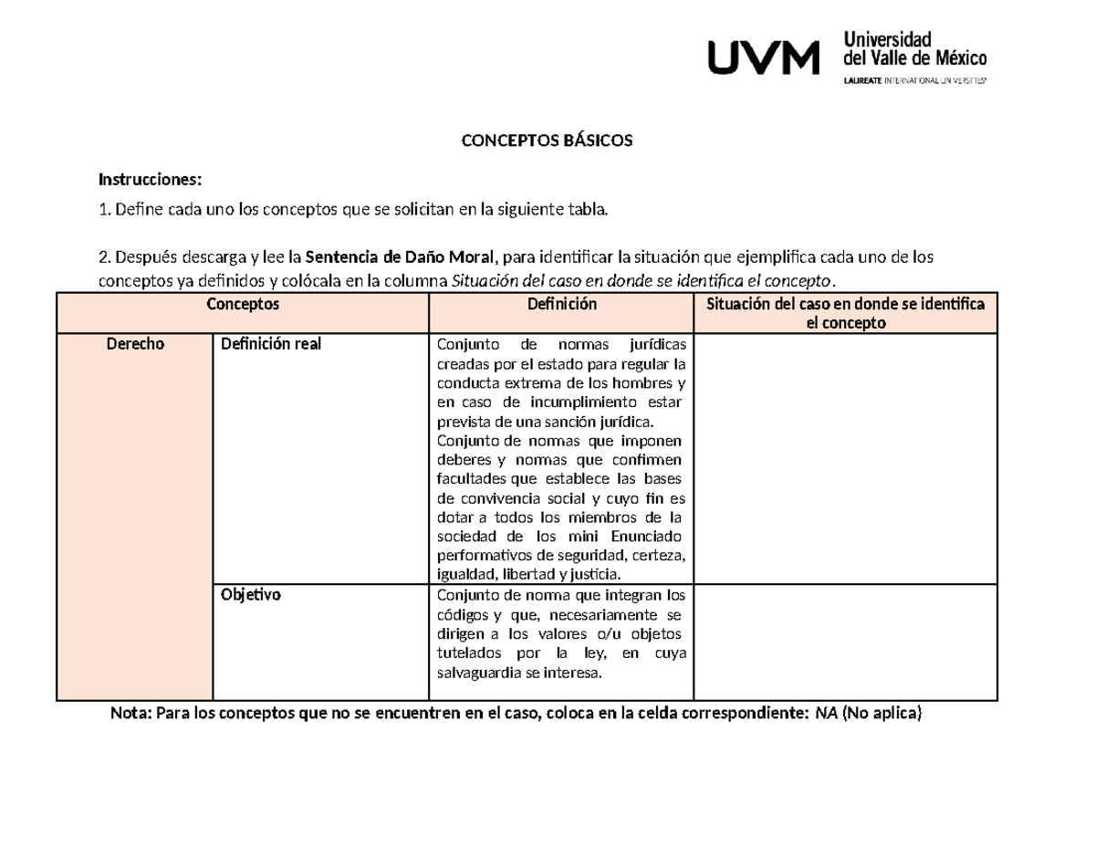 Conceptos Basicos ID - APUNTES - CONCEPTOS BÁSICOS Instrucciones: 1 ...
