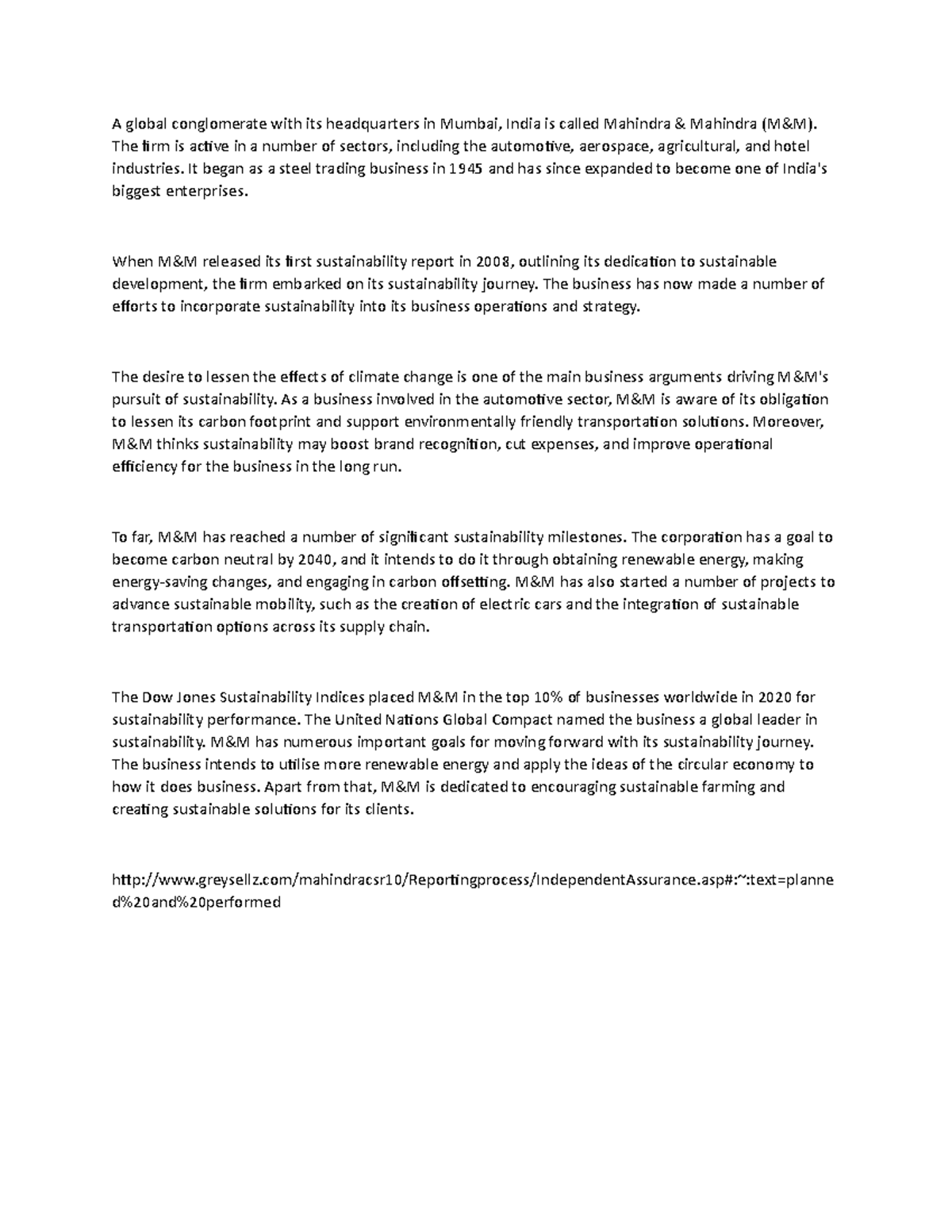 Mahindra Introduction - A global conglomerate with its headquarters in ...