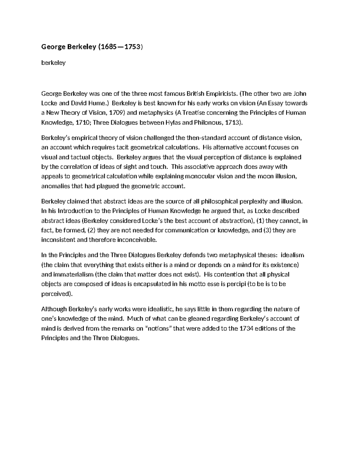 George Berkeley-WPS Office miki - George Berkeley (1685—1753) berkeley ...