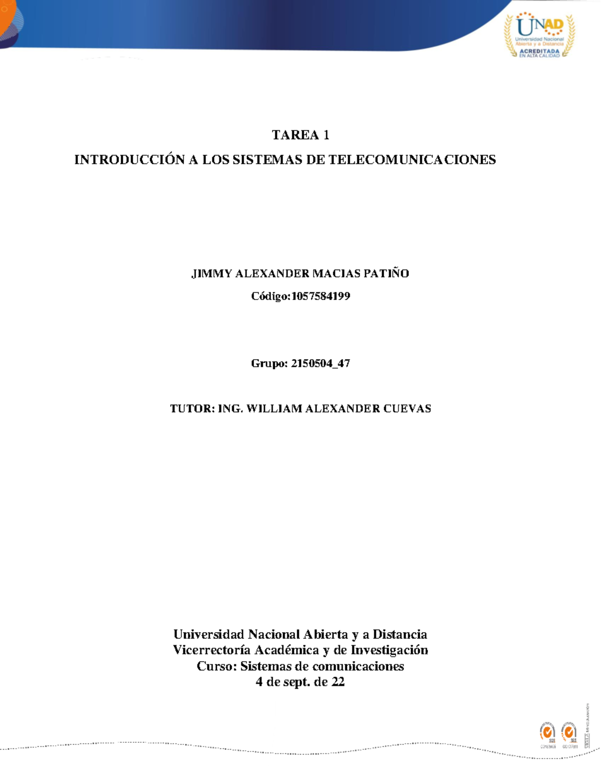 Jimmy Macias 2150504 47-tarea 1 - TAREA 1 INTRODUCCIÓN A LOS SISTEMAS ...