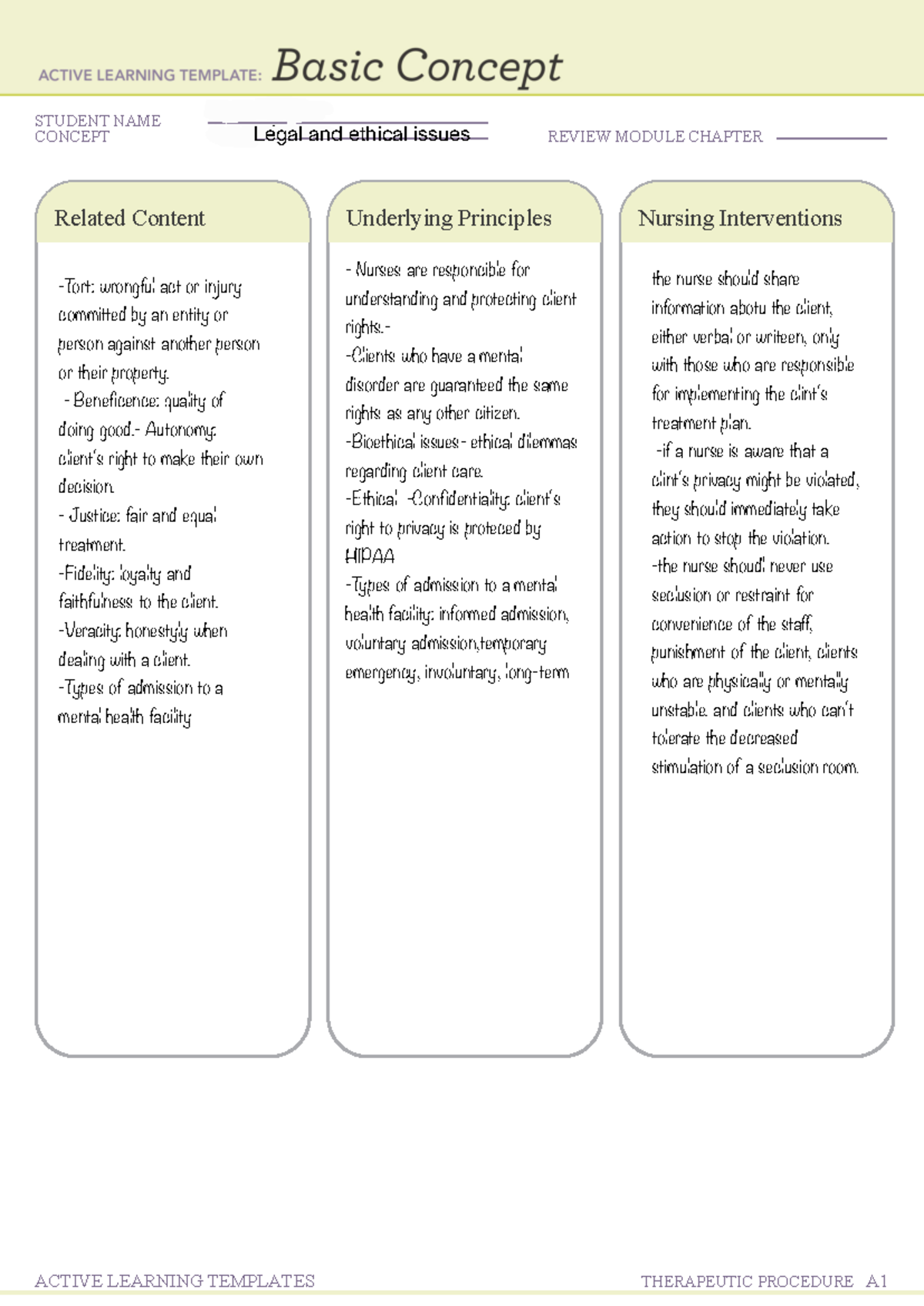 Basic concepts - ati - STUDENT NAME CONCEPT REVIEW MODULE CHAPTER ...