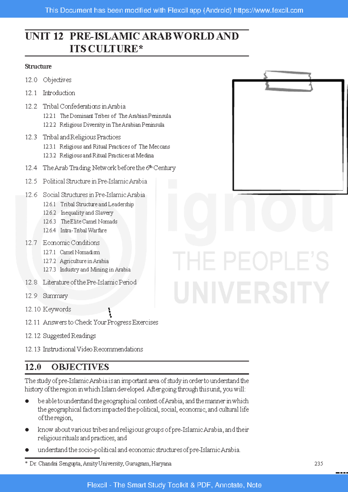 Unit-12 - UNIT 12 PRE-ISLAMIC ARAB WORLD AND ITS CULTURE* Structure 12 ...