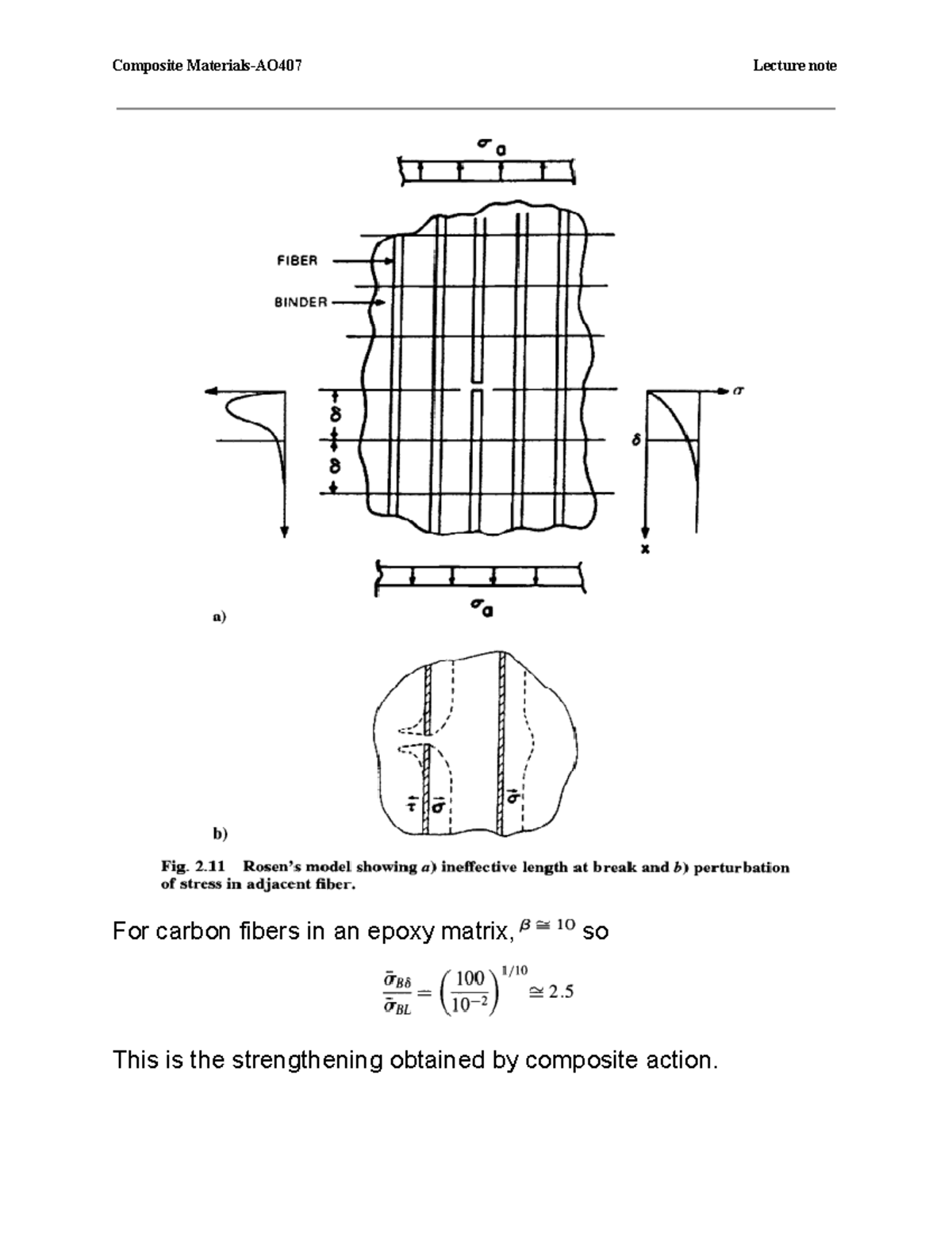 Composite Materials lecture note 6 - For carbon fibers in an epoxy ...