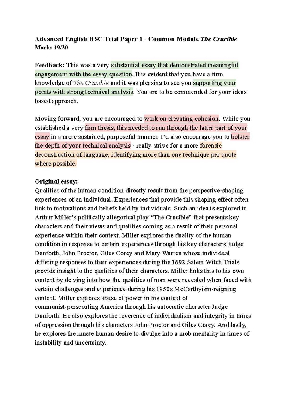 HSC Trial English Paper 1+2 Scripts - Advanced English HSC Trial Paper ...