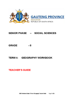 GDE SS GEO G8 TERM 4 Workbook LG - SENIOR PHASE – SOCIAL SCIENCES GRADE ...