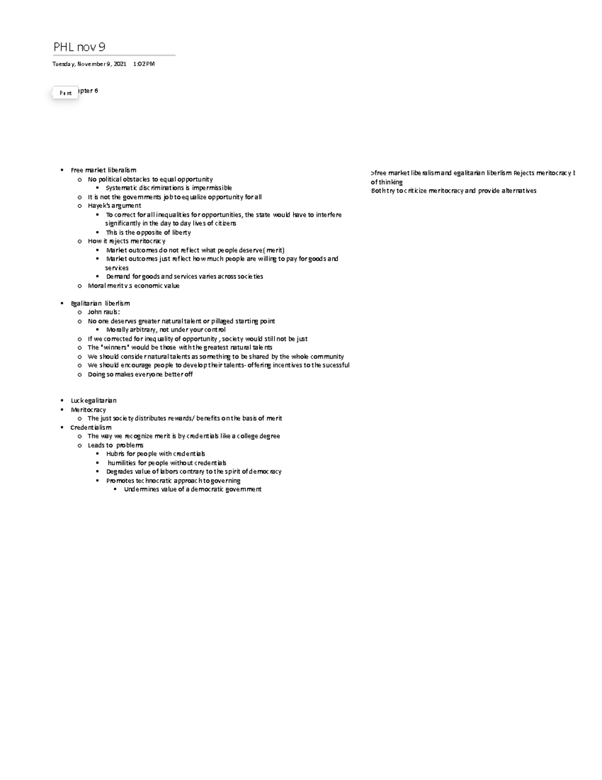 Nov 9 - lecture notes for PHL 101 - PHL nov 9 Tuesday, November 9, 2021 ...