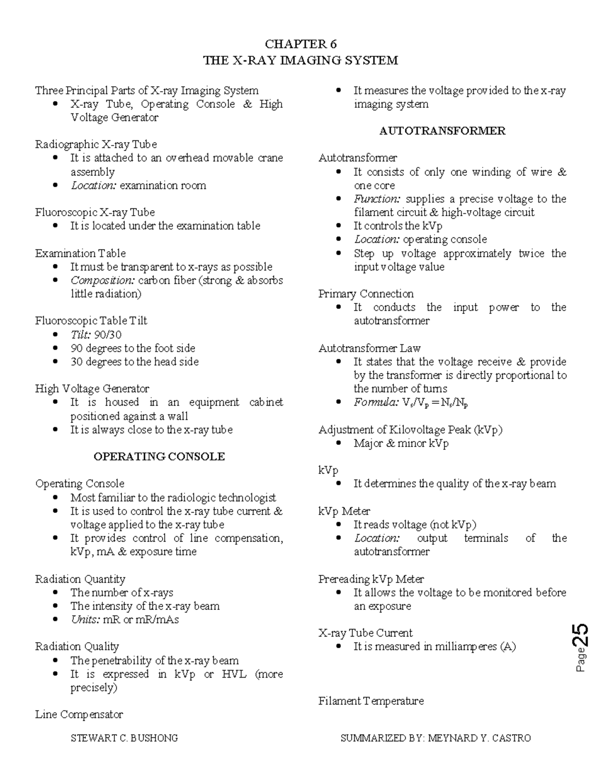 Chapter 6 THE X RAY Imaging System - Page 25 THE X-RAY IMAGING SYSTEM ...