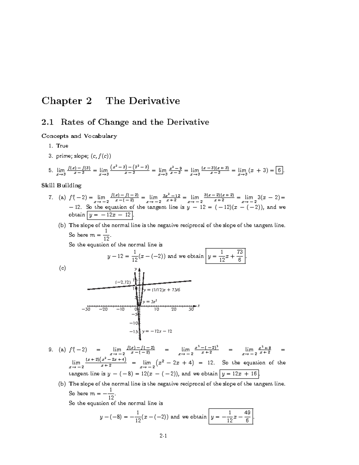 Chapter 2 Notes - 230 220 210 0 10 20 30 215 210 25 5 10 ( 2 2,12) 15 y ...