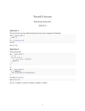 Tutorial 3 Answers - Tutorial 3 Answers Muhammad Azamuddin 2023-02- Question 1 Construct a ...