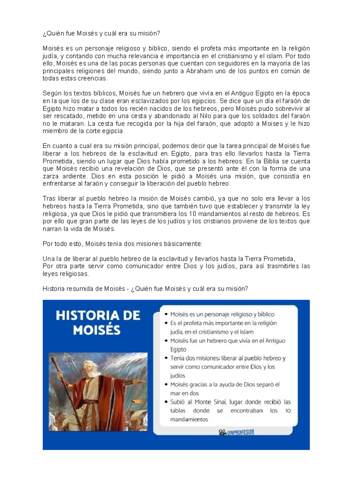 Biografia Moisés - ¿Quién fue Moisés y cuál era su misión? Moisés es un personaje religioso y ...