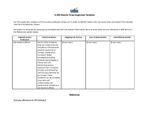 CJ 406 Module Four Assignment Template - CJ 406 Module Four Assignment ...