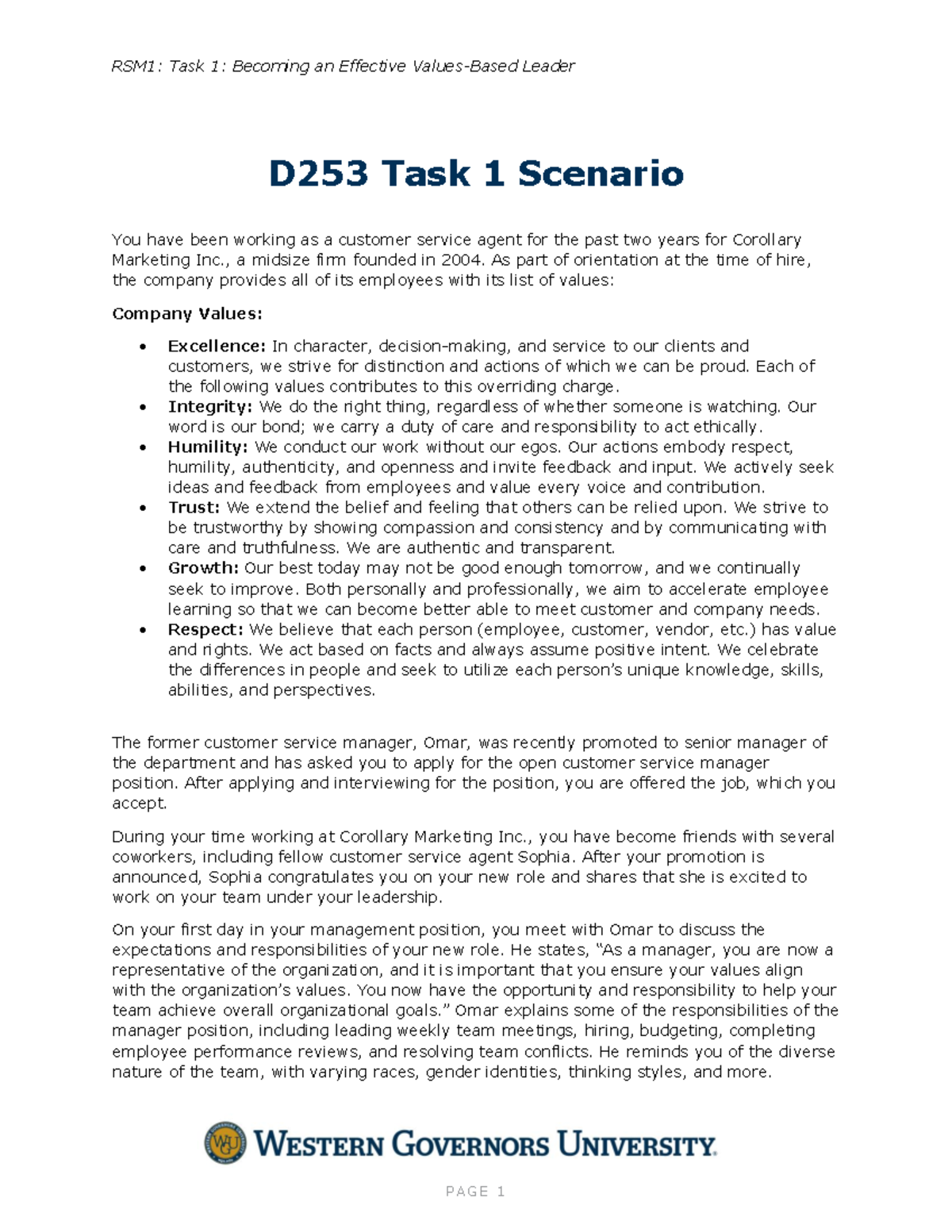 D253 Task 1 Scenario - D174 - WGU - Studocu D253 Task 1 Scenario - D174 - WGU - Studocu