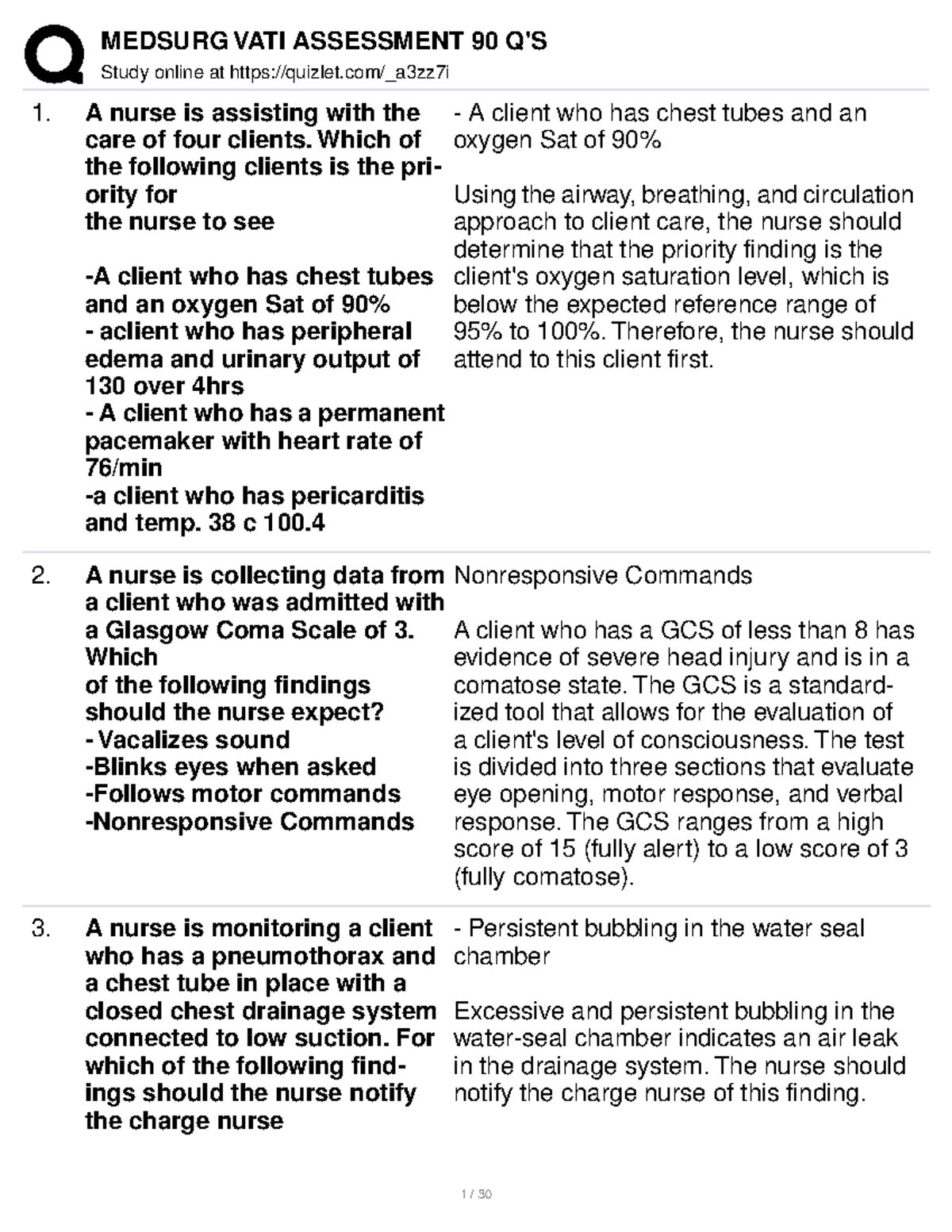 Medsurg 2 Pdf Copy Practice Materials For Med Sure Use To Study
