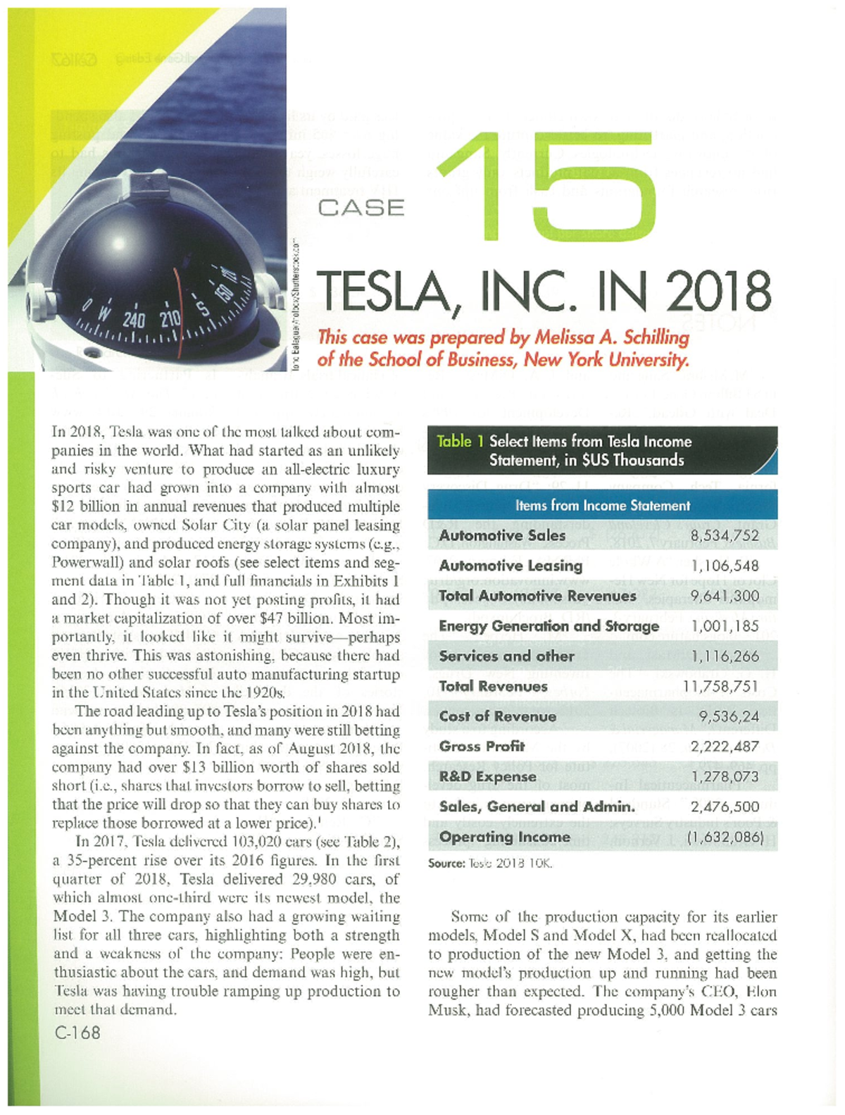 Tesla Case - business - strategic management and business model - Studocu