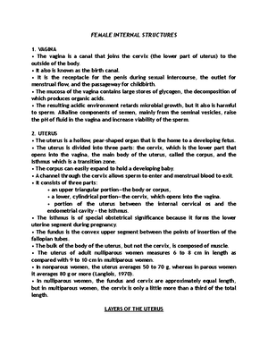 Female Reproductive System 1 1 - FEMALE REPRODUCTIVE SYSTEM THE FEMALE ...