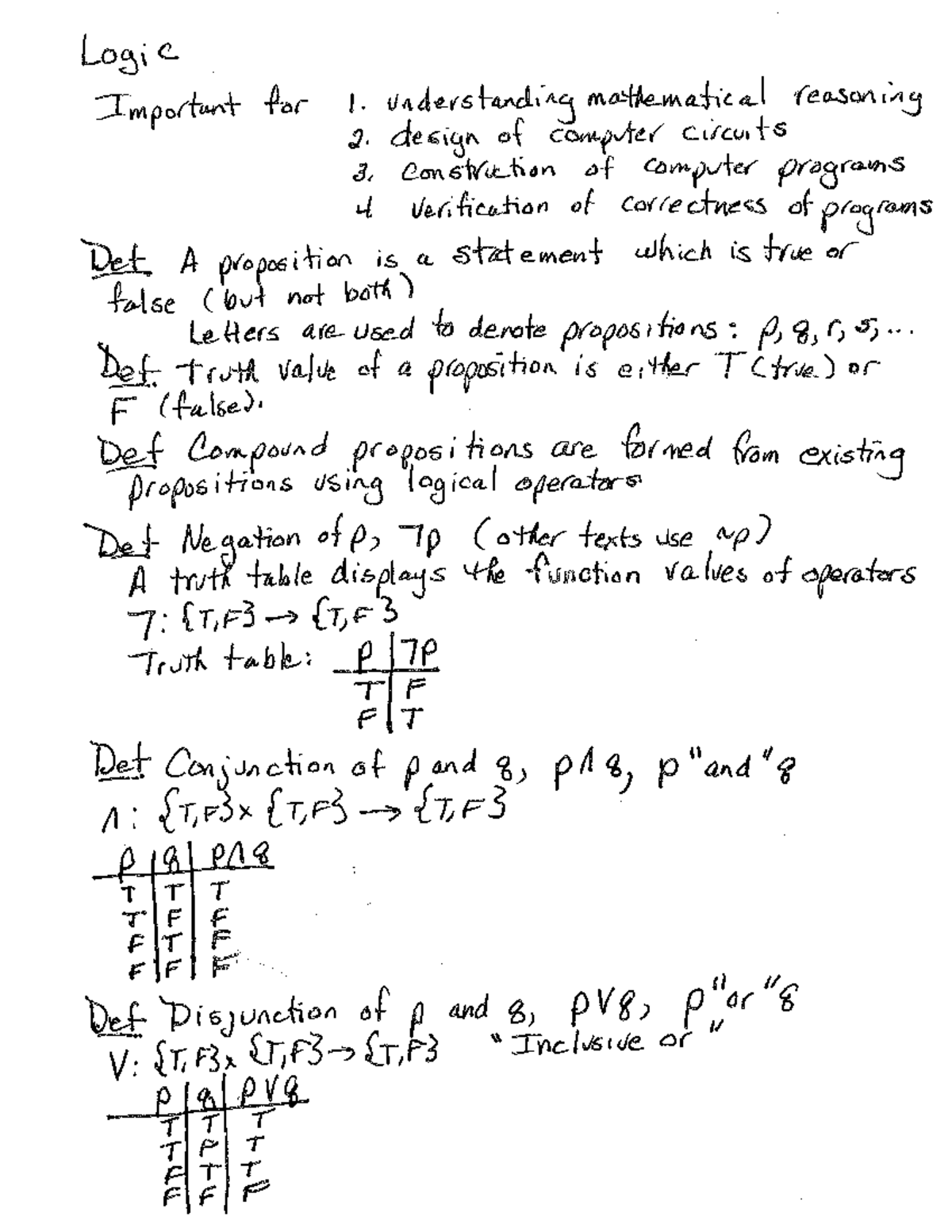 Logic notes - Mathematics: Analysis and Approaches SL - Studocu