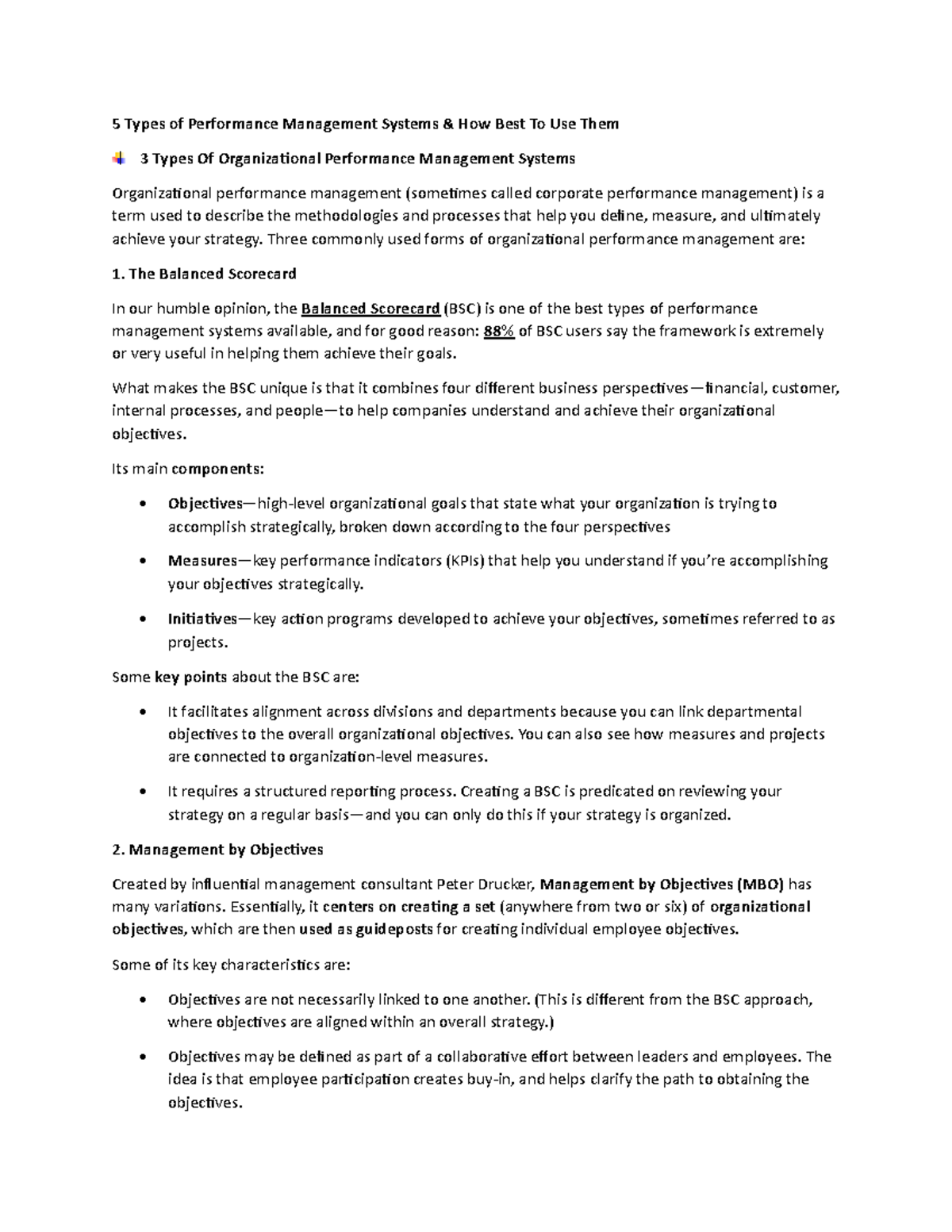 5 Types of Performance Management Systems - Three commonly used forms ...