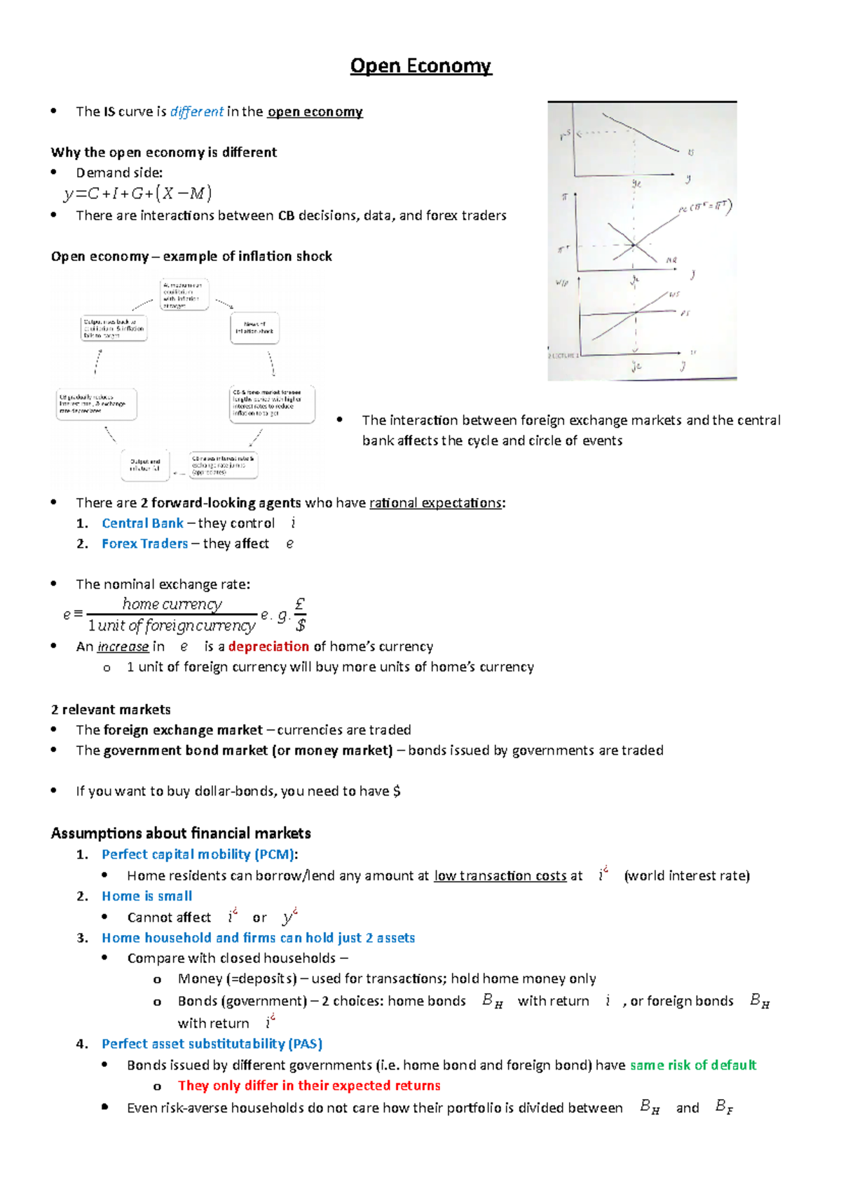 Open Economy - Macro2004 - Open Economy The IS curve is different in ...