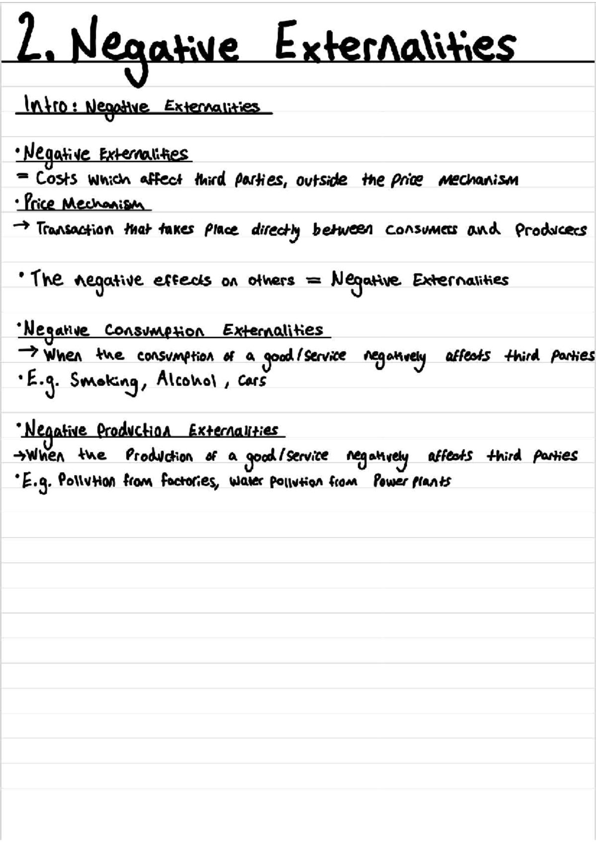 Negative Externalities - Studocu