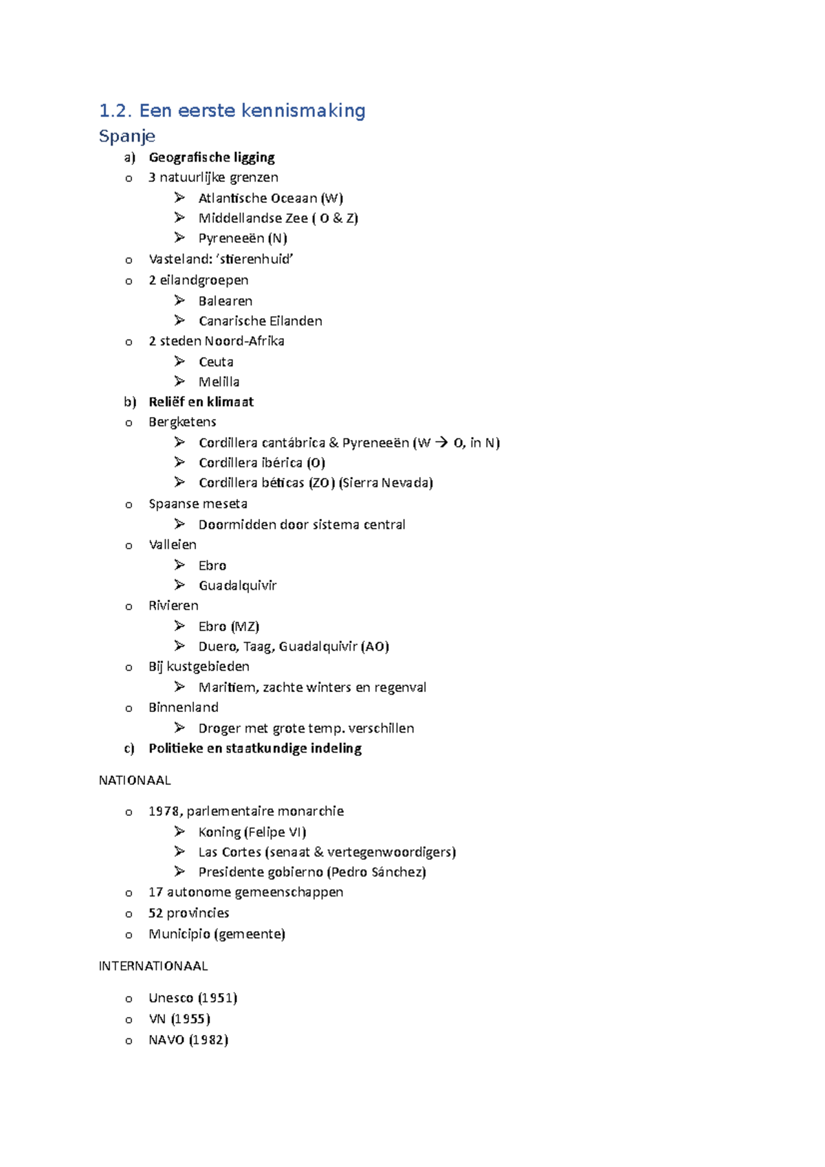 Kennismaking met de spaanstalige wereld - 1. Een eerste kennismaking ...