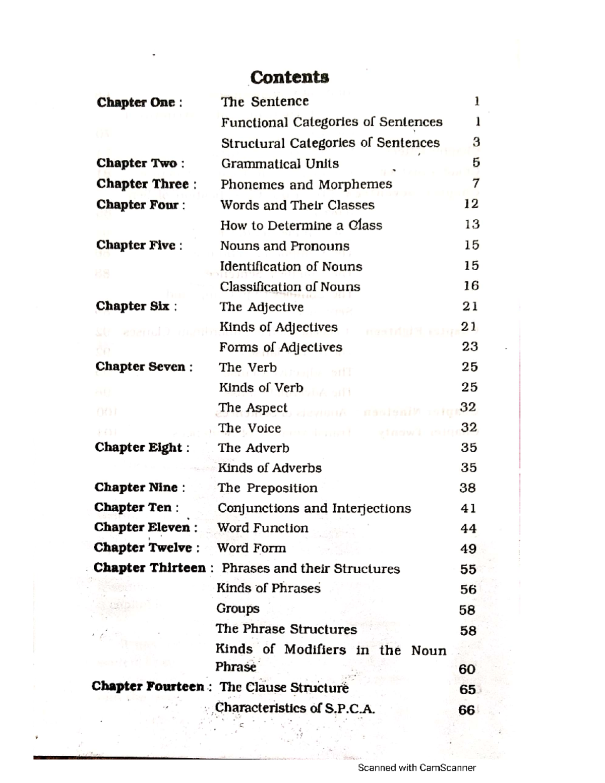 A key to structure analysis - Communicative English - Studocu