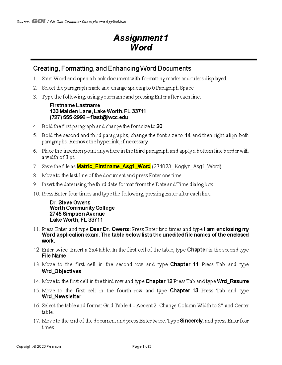 STID1103 Asg1 word instructions CHAPTER 6 - Source: All in One Computer ...