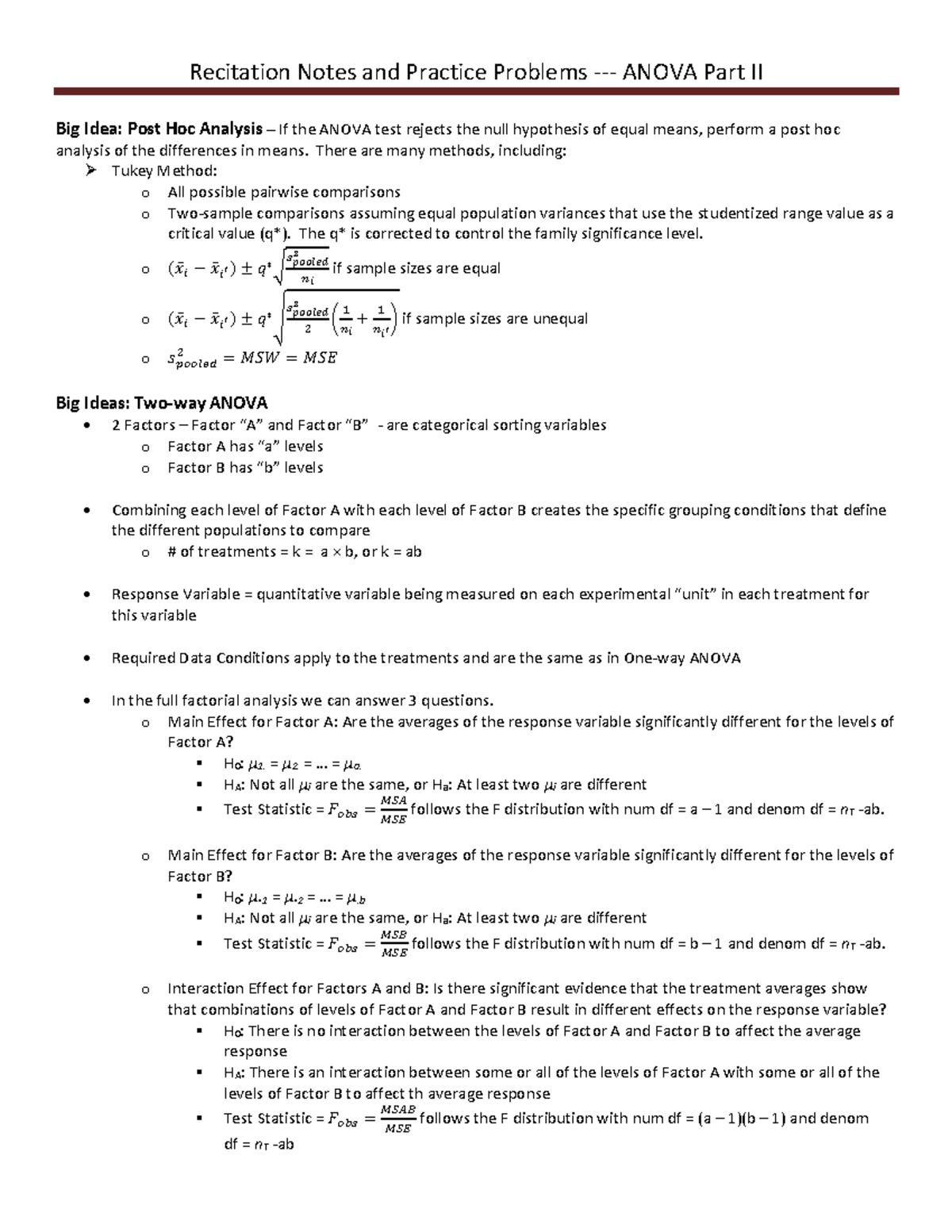 BM2320 Recitation Week8 Anova Part II SP21 - Big Idea: Post Hoc ...