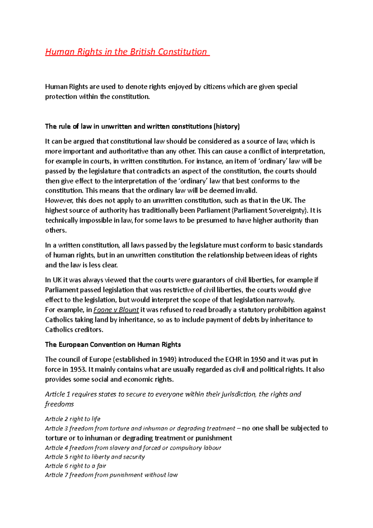 Human Rights in the British Constitution - The rule of law in unwritten ...
