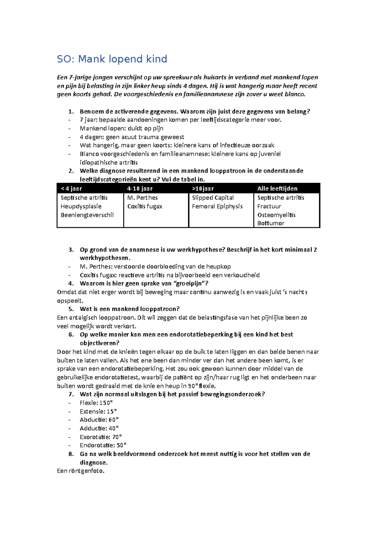 SO Mank lopend kind - SO: Mank lopend kind Een 7-jarige jongen ...