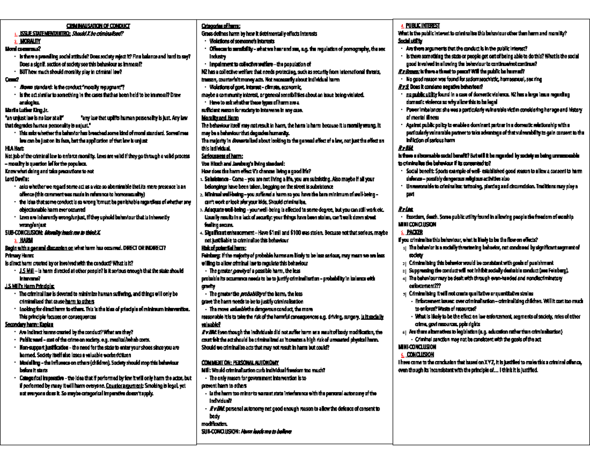 Crimes Test One Cheat Sheet - 1. 2. • • • • • • • 3 ...