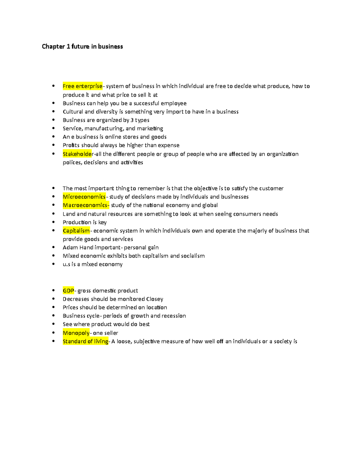 chapter 1 future in business - Chapter 1 future in business Free ...