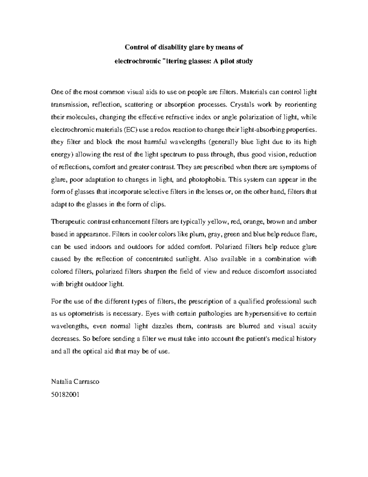 Control of disability glare by means of - Control of disability glare ...